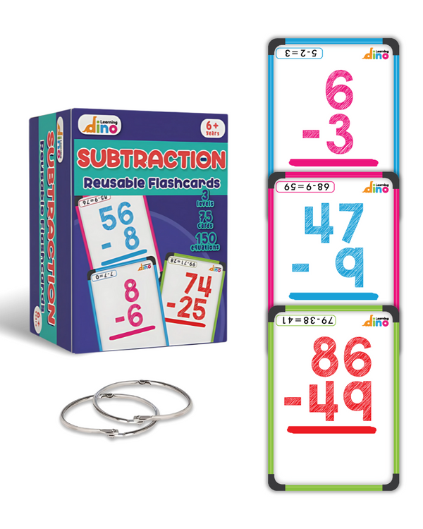 Addition |Subtraction | Multiplication | Division Flashcards Bundle- 1