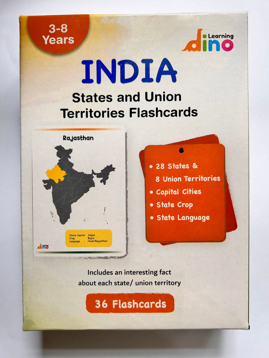 World Country Flags and India State and Capital Flashcards Combo For k
