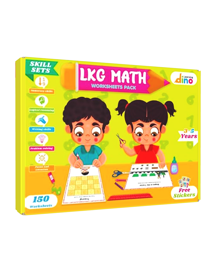 LKG Math Worksheets -150 Worksheets – Numbers, shapes, Sorting, Compar